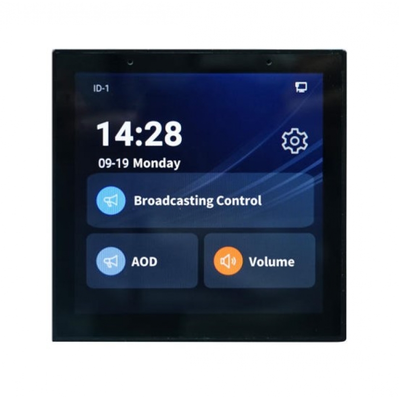 คอนโทรลเลอร์ติดผนัง IP PA ขนาด 4 นิ้วพร้อมจอ LCD แบบสัมผัส
